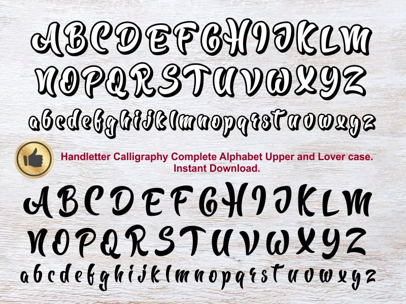 Alphabet SVG Fonts Cutfile Calligraphy Font Svg Handwritten - Etsy Canada