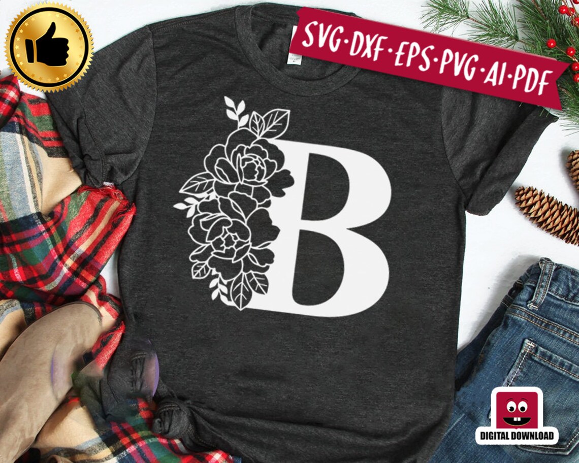 Flower Font SVG Flower Alphabet Svg Floral Font Svg Floral - Etsy