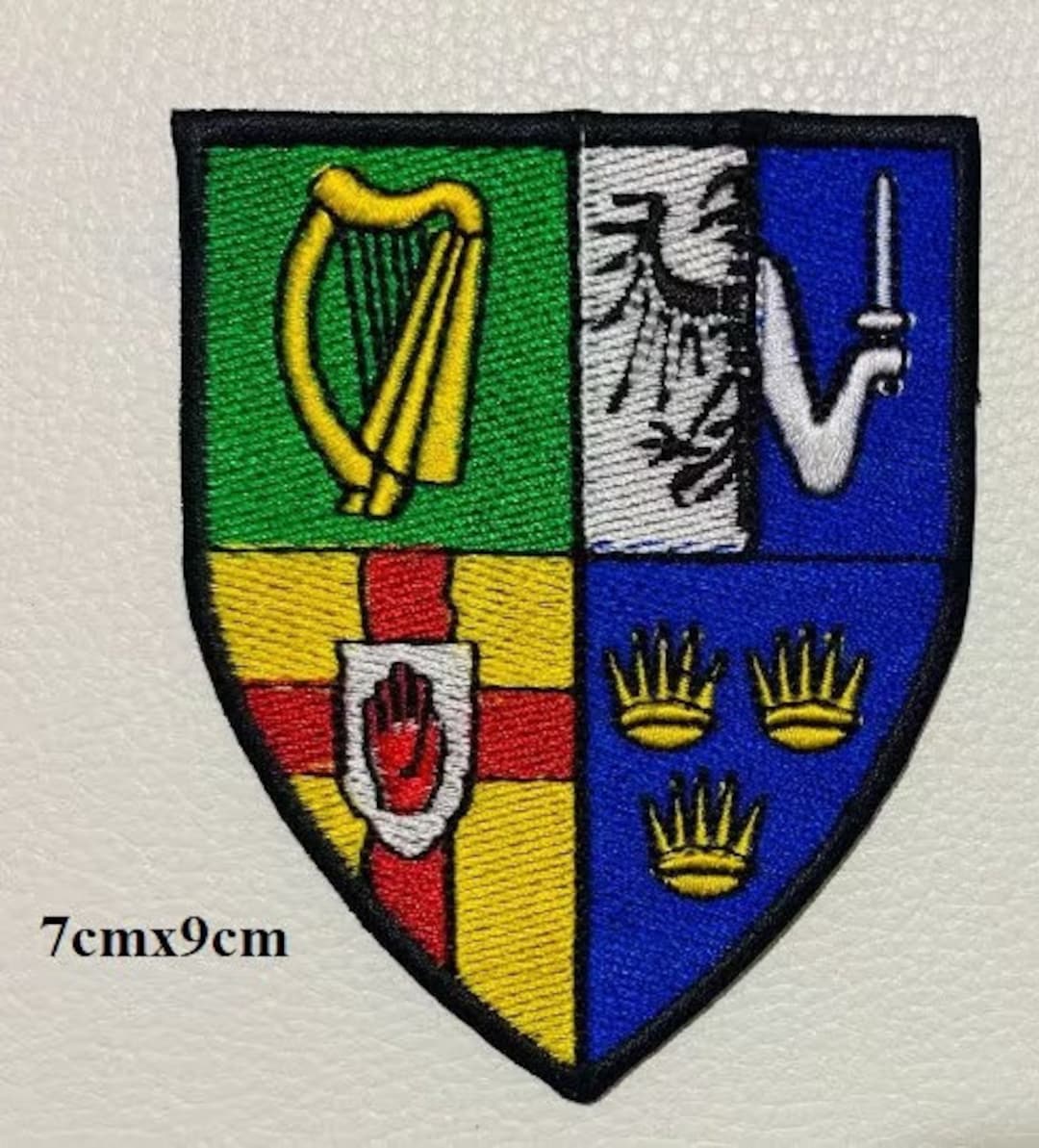 Irish Provinces Flag Coat of Arms Embroidered Patch Iron on Sew on Applique Badge Jacket Jeans ...