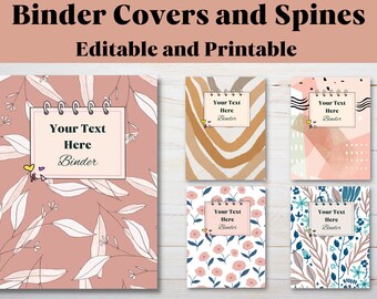 Binder Cover Printable Boho - Etsy