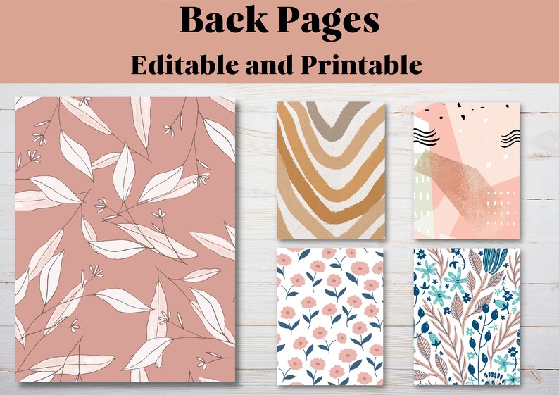 Printable Binder Cover Editable Binder Cover Template Boho Binder Cover ...