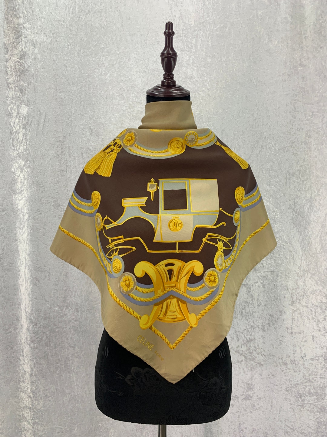 Vintage Celine Paris Silk Scarf Vintage Celine Square - Etsy