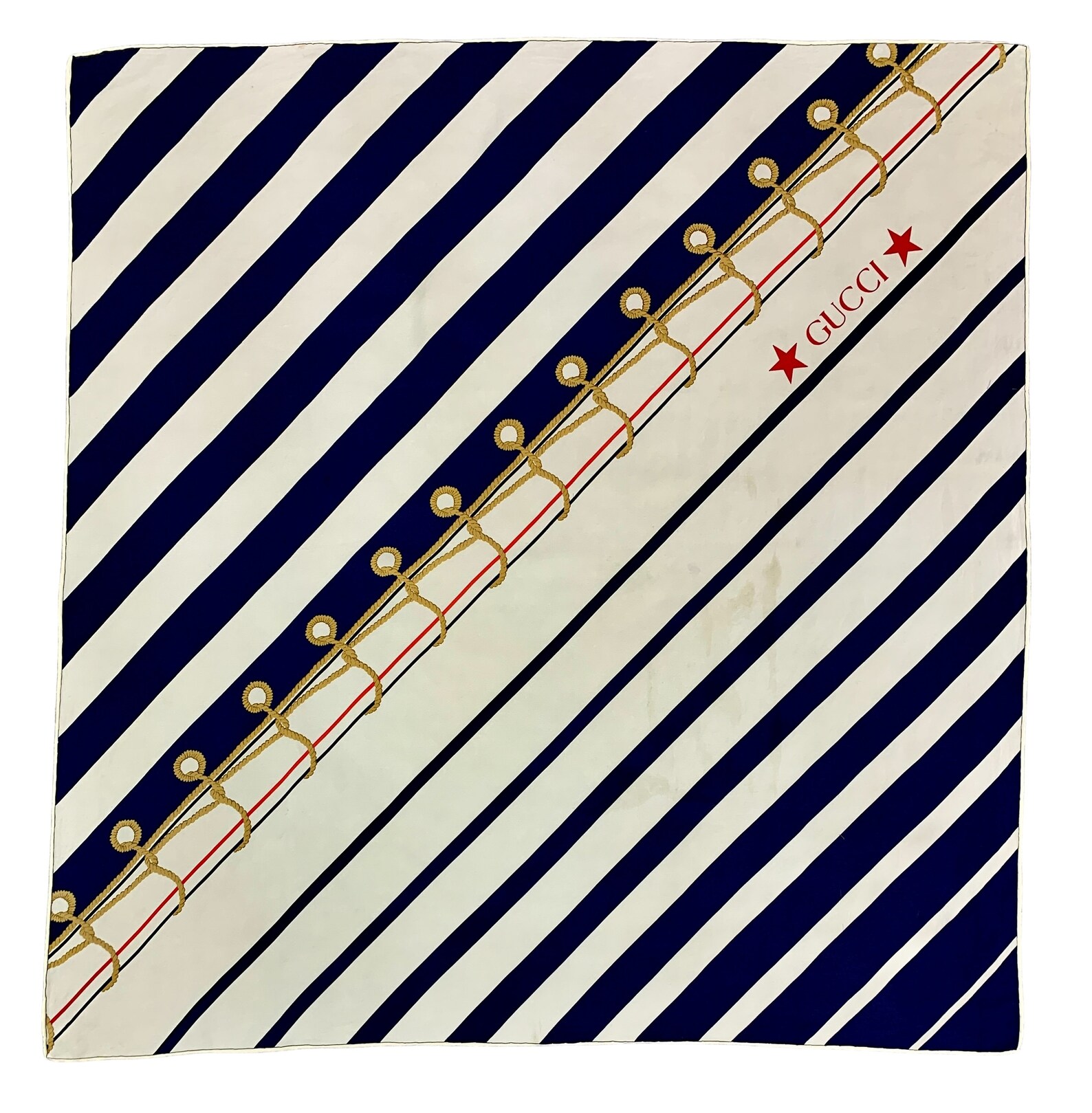 Vintage Scarf Gucci Silk Scarf Stripe Shawl Gucci Square Scarf Neckwear ...
