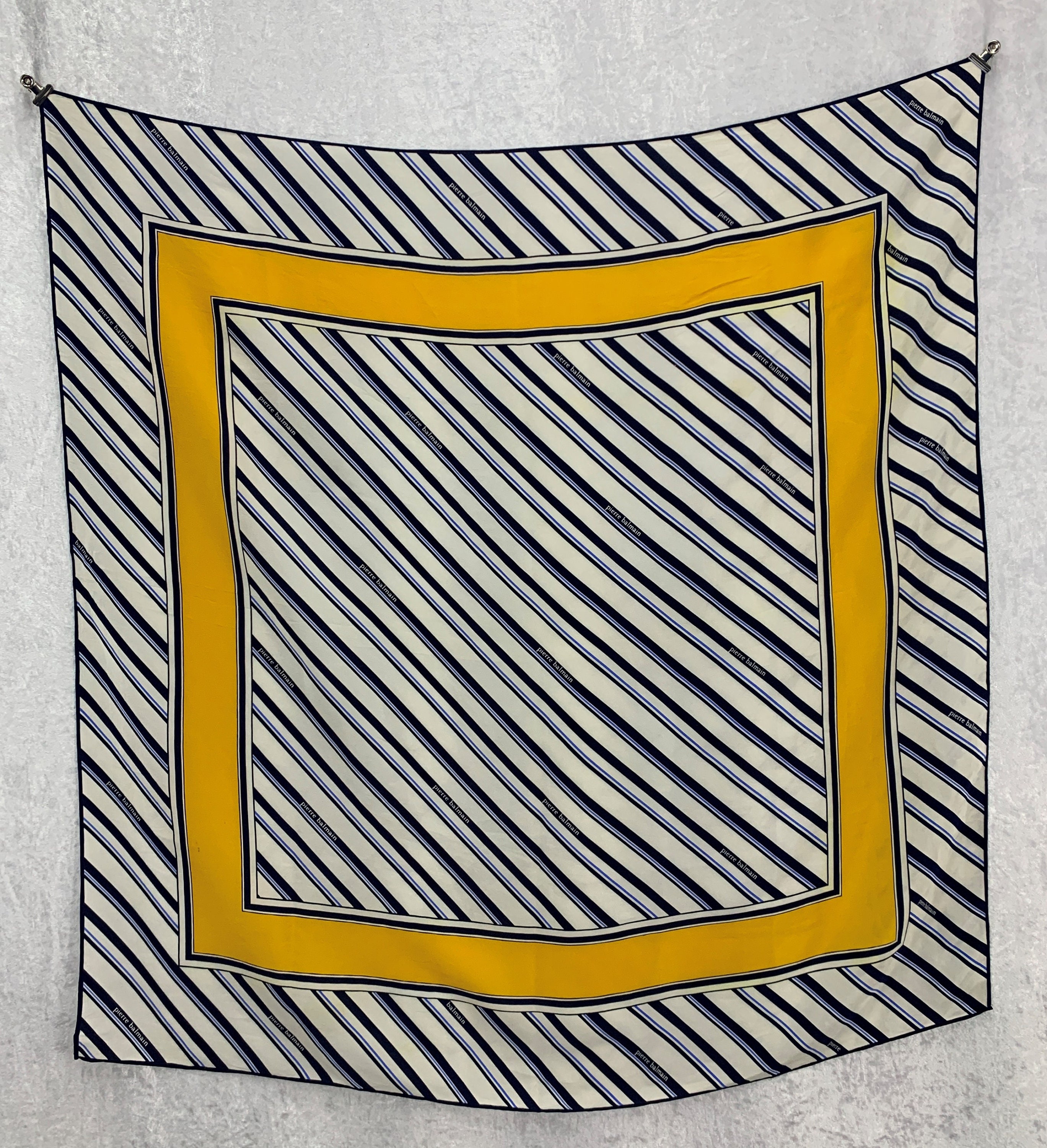 Vintage Scarf Pierre Balmain Silk Scarf Stripped Pattern Scarf - Etsy