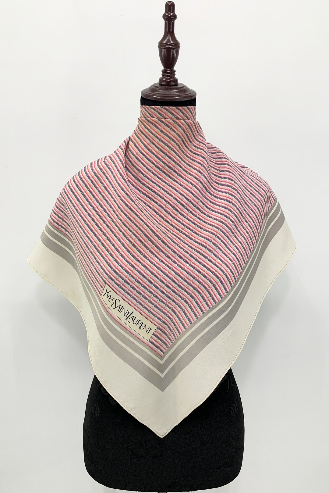 Vintage Scarf Yves Saint Laurent Silk Scarf Vintage Shawl YSL Square ...