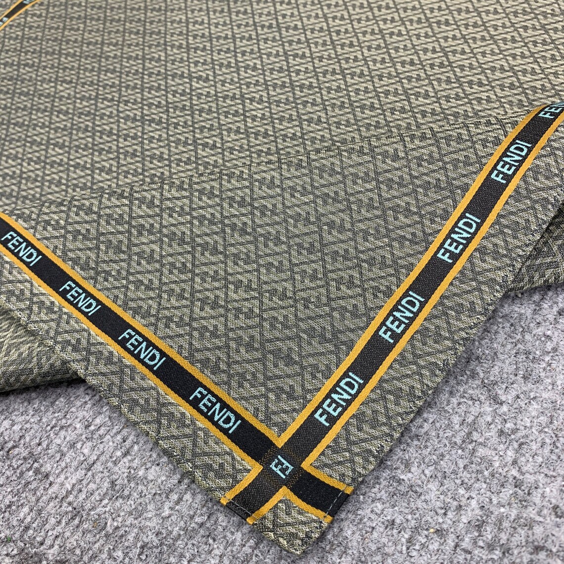 Vintage Fendi Monogram Scarf Handkerchief Fendi Neckerchief Square ...