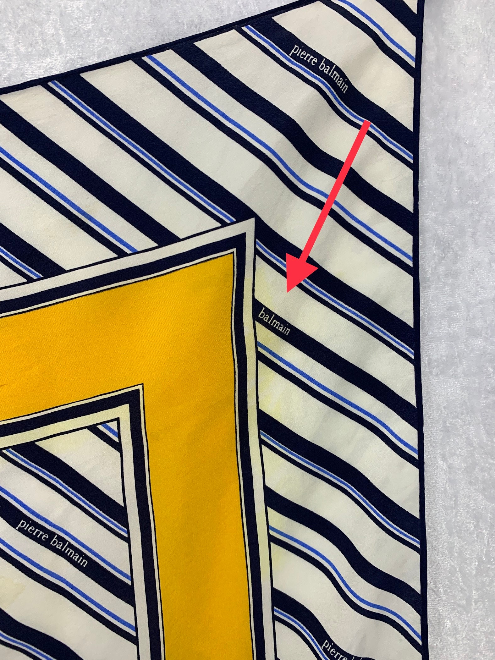 Vintage Scarf Pierre Balmain Silk Scarf Stripped Pattern Scarf - Etsy