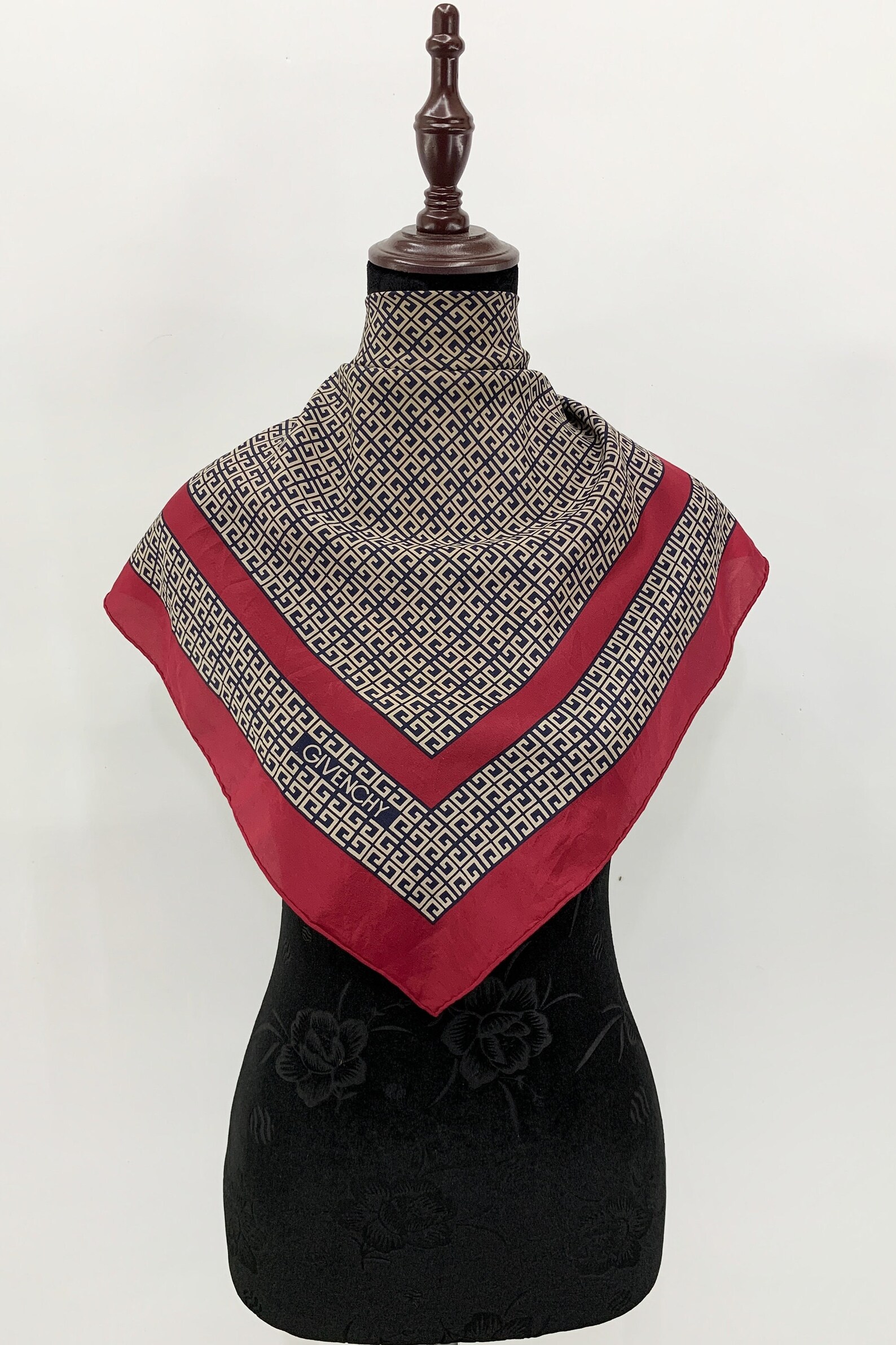 Vintage Scarf Givenchy Silk Scarf Monogram Givenchy Square Scarf ...