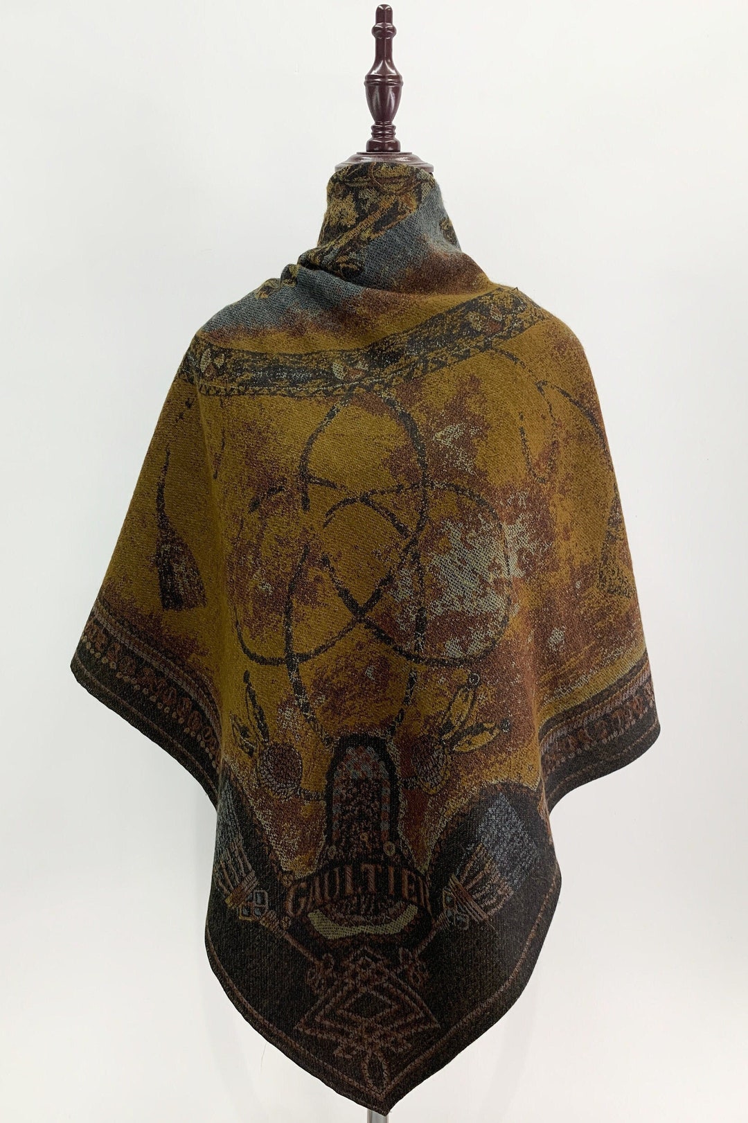 Vintage Shawl Jean Paul Gaultier Wool Scarf Vintage Big Scarf Jean Paul ...