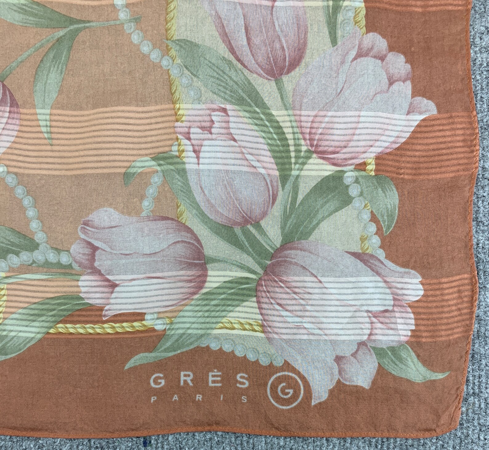Vintage Shawl GRES Paris Silk Scarf Vintage Scarf GRES Paris Square ...