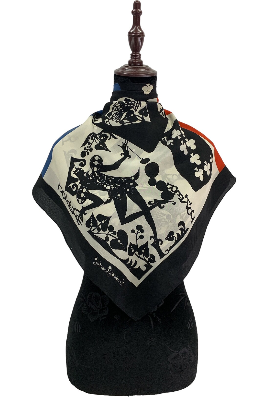 Vintage Japanese Silk Scarf Joker Shawl Japanese Joker Square Scarf ...