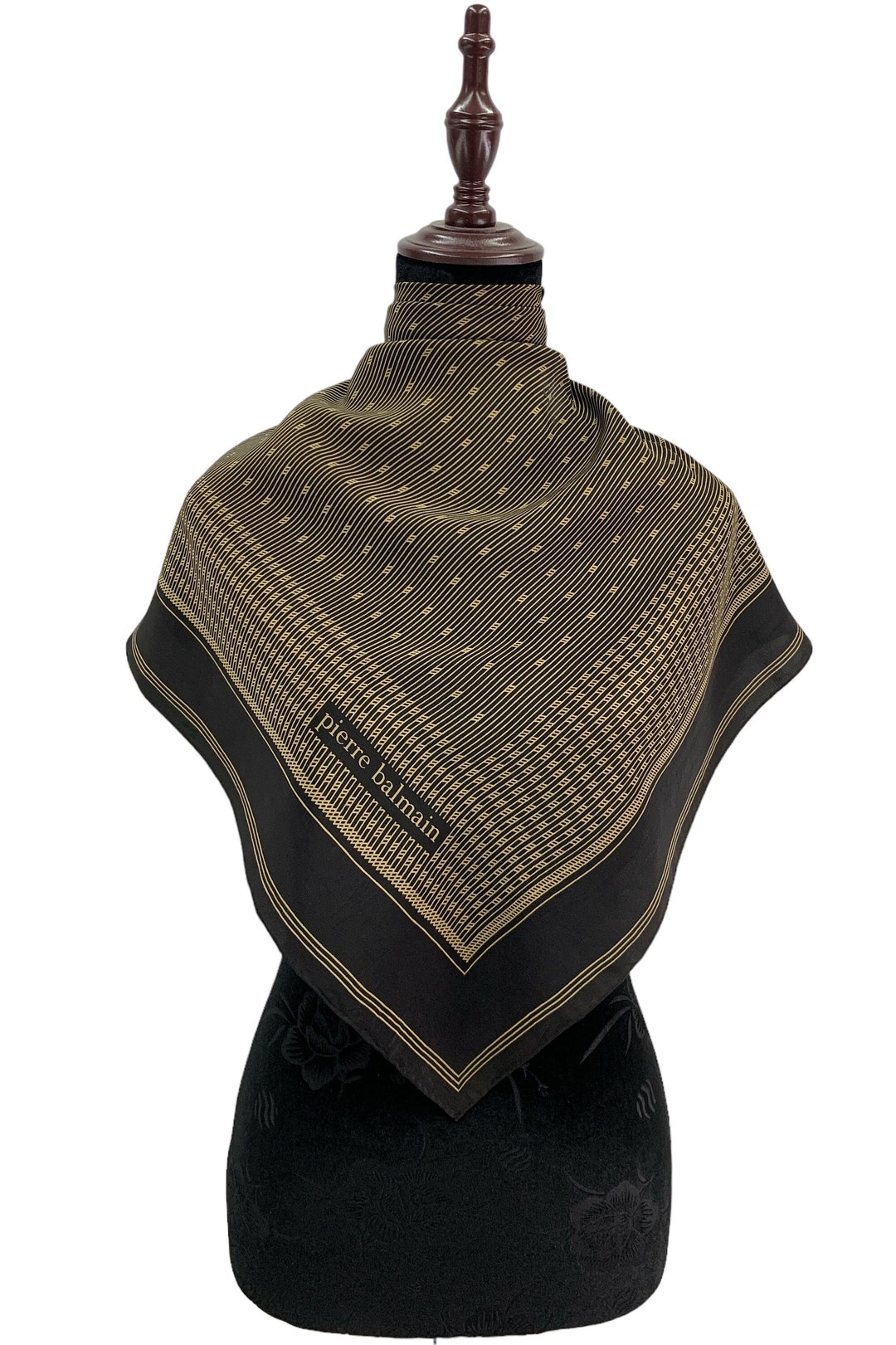 Vintage Pierre Balmain Silk Scarf Classic Shawl Pierre Balmain Square ...