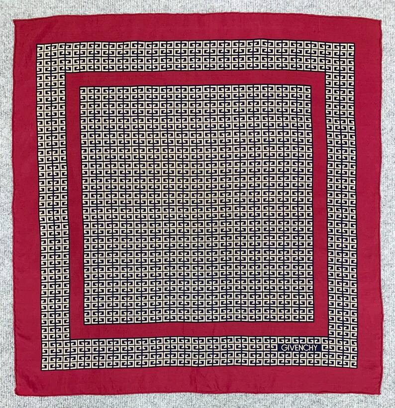 Vintage Scarf Givenchy Silk Scarf Monogram Givenchy Square Scarf ...