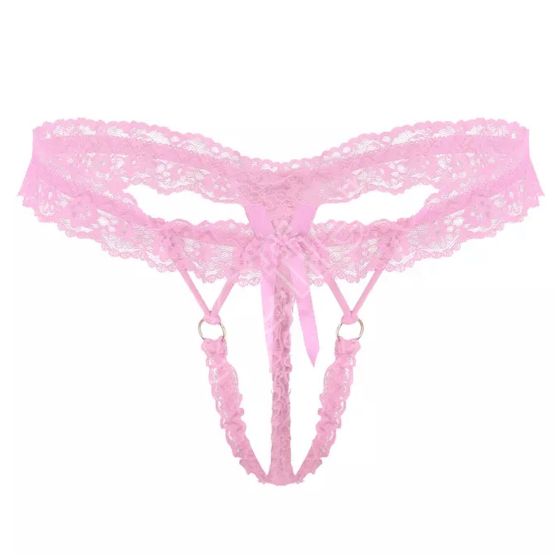 String rose en dentelle pour homme string rose avec nœud - Etsy France