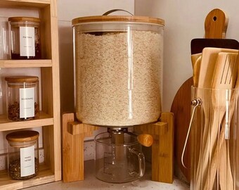 Wooden Rice Dispenser - Etsy