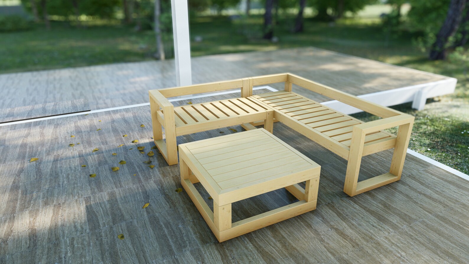 DIY Outdoor Patio Bench PLANS, Seating Bench Plans, Easy to Build, All ...