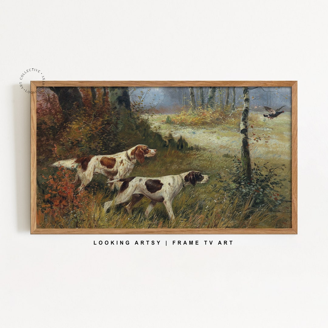 Hunting Dogs in A Landscape Samsung Frame Tv Art Vintage - Etsy