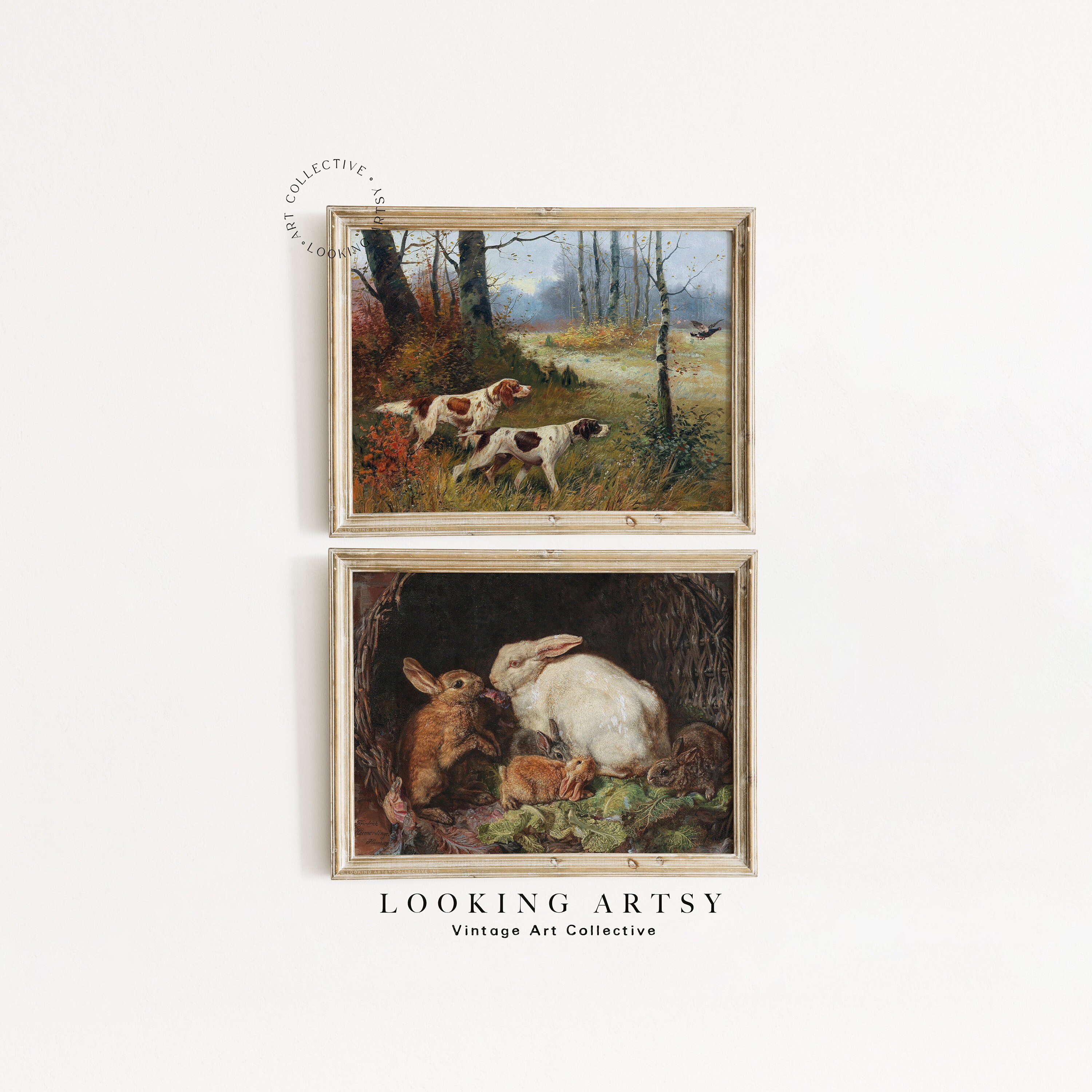 Rabbit Hunting In Winter Paintings