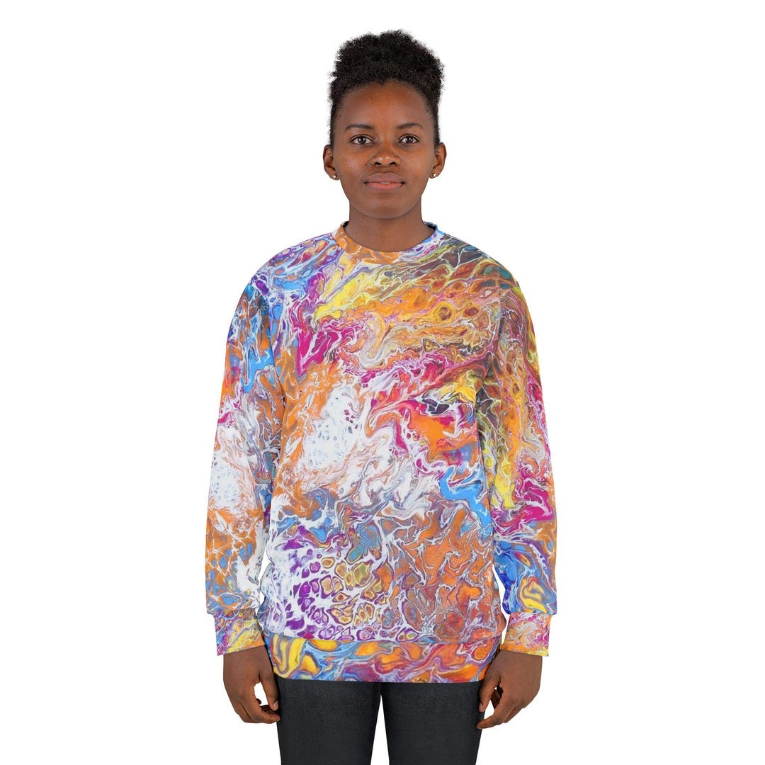 Vibrant Abstract Art Sweatshirt: Colorful Unisex Pullover - Etsy