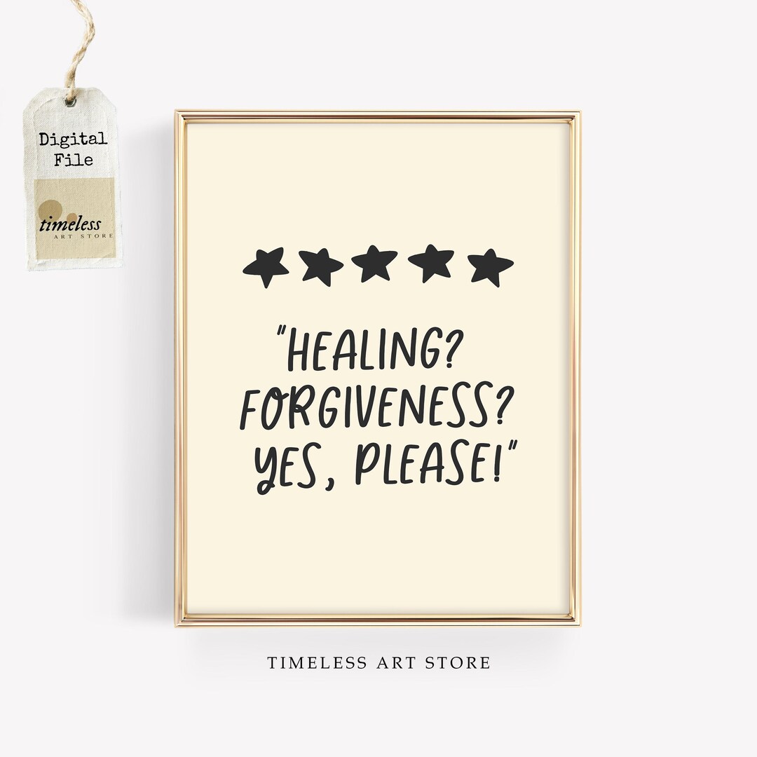 Forgiveness Wall Art: Healing Quote Christian Decor (digital Download ...