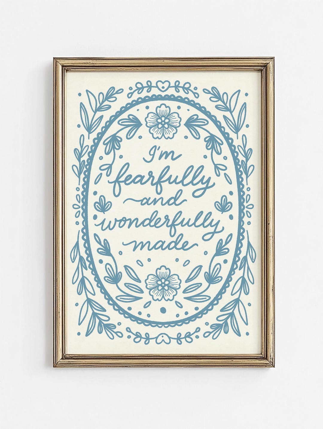 Fearfully and Wonderfully Made Bible Verse Wall Art | Christian ...