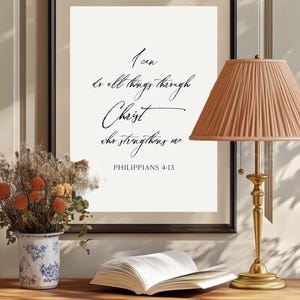 I Can Do All Things Philippians 4:13 Wall Art | Christian Quote Decor ...