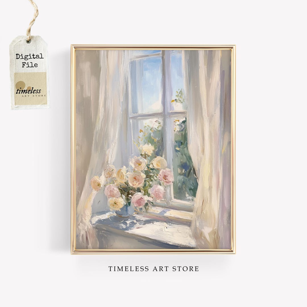 Spring Window Flower Art | Spring Soft Floral Still Life | Romantic ...