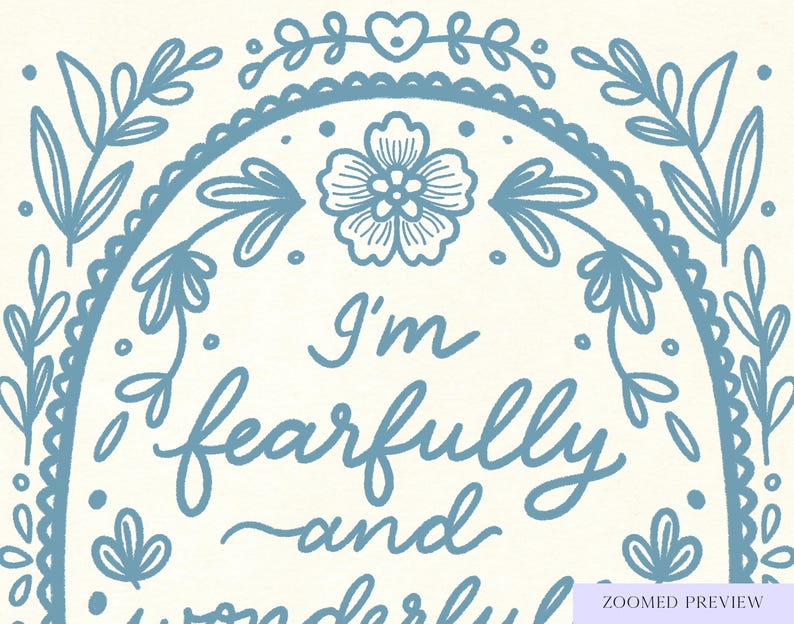 Fearfully and Wonderfully Made Bible Verse Wall Art | Christian ...