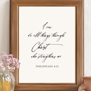 I Can Do All Things Philippians 4:13 Wall Art | Christian Quote Decor ...