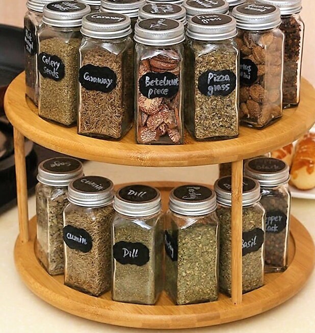 Spice Rack Desktop Organizer Wooden Spice Rack Farmhouse - Etsy