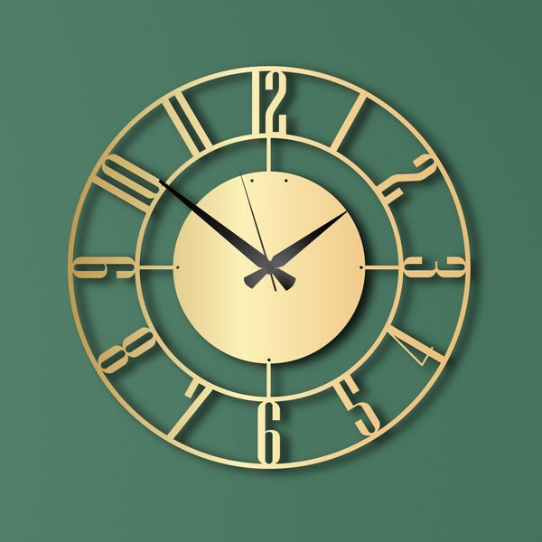 Gold Wall Clock - Etsy
