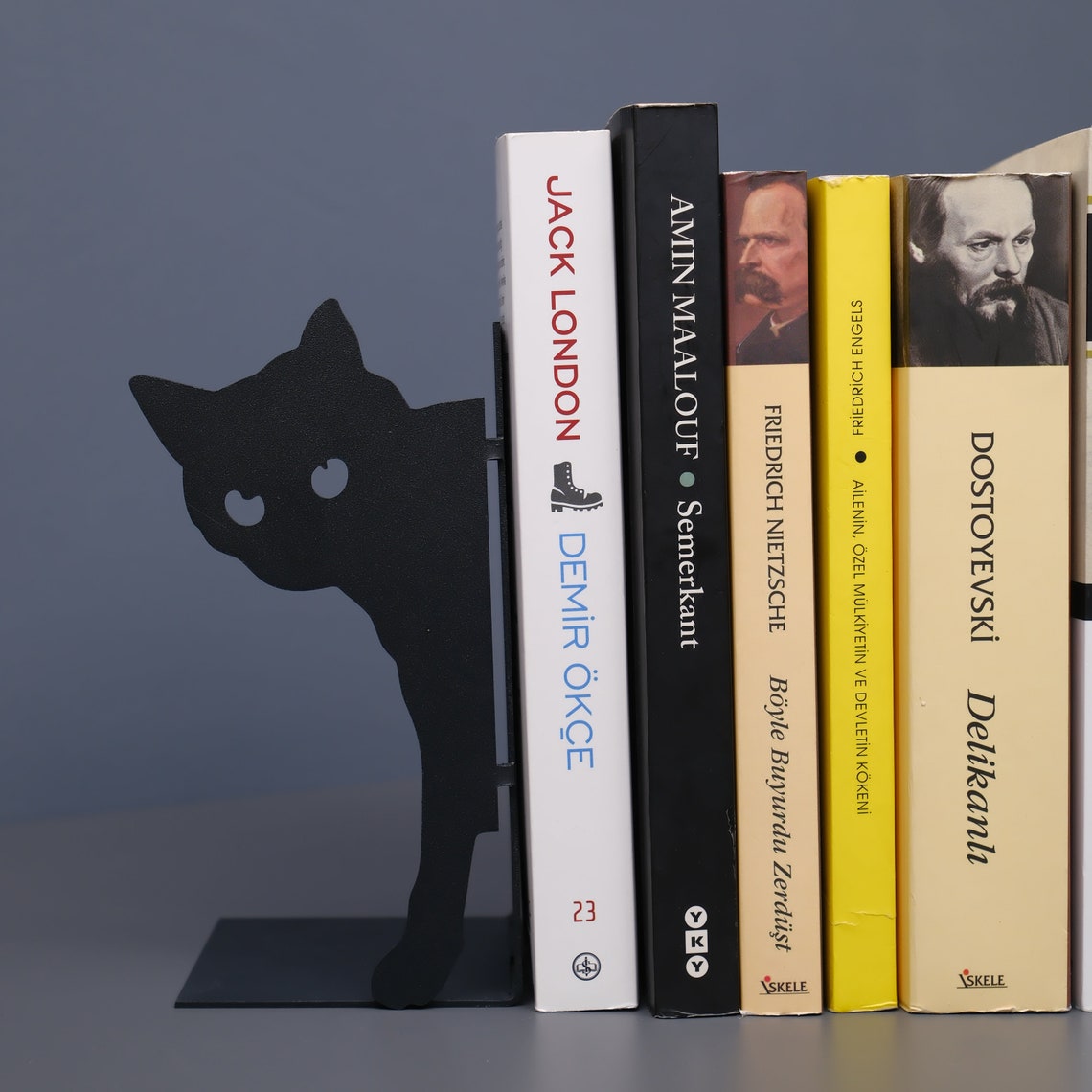 Cute Cat Metal Bookends Heavy and Durable Bookends Cute Cat - Etsy