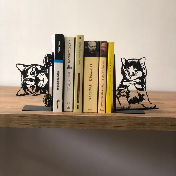 Cat Bookends - Etsy