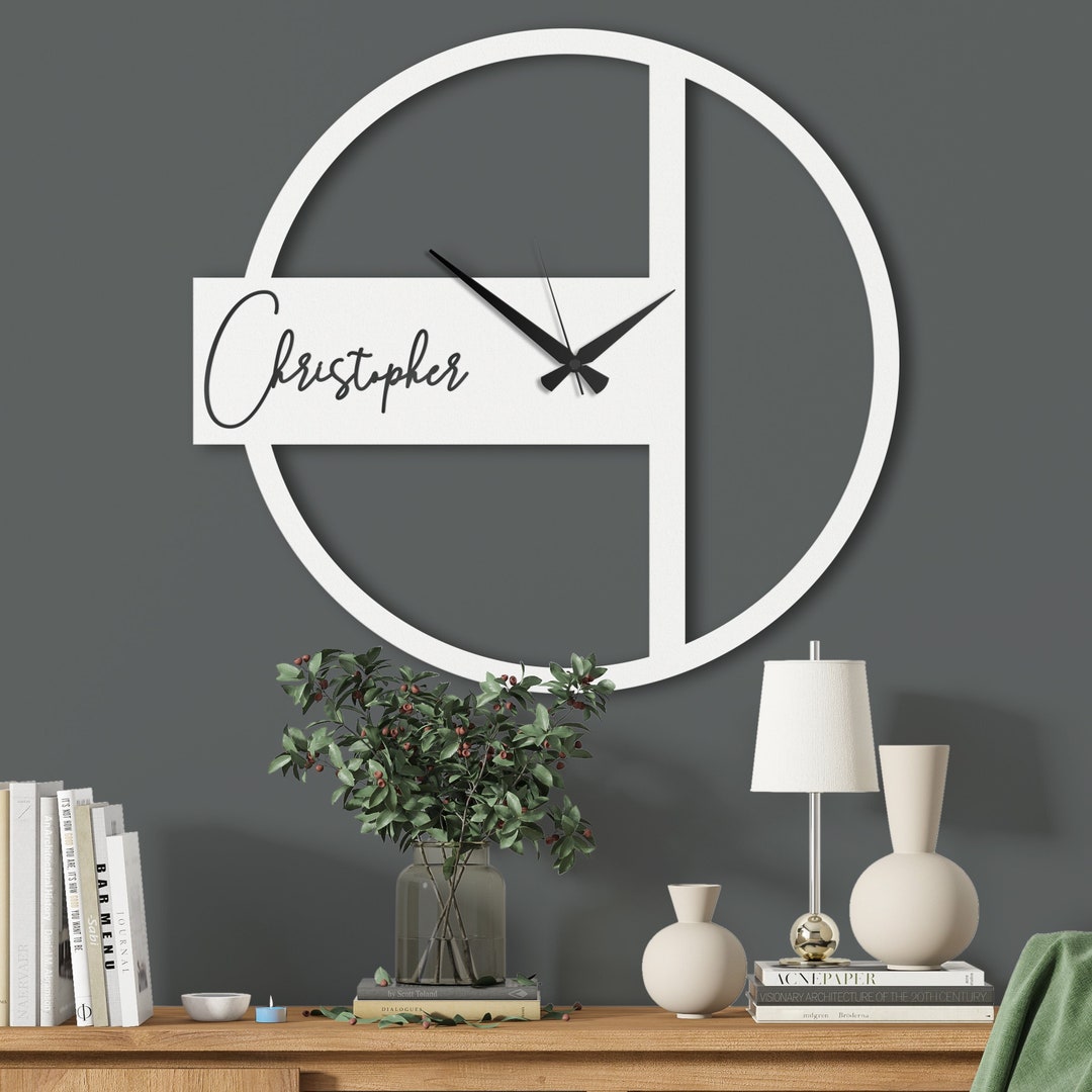 Personalized Wall Clock Unique, Custom Sign Metal Wall Clock ...