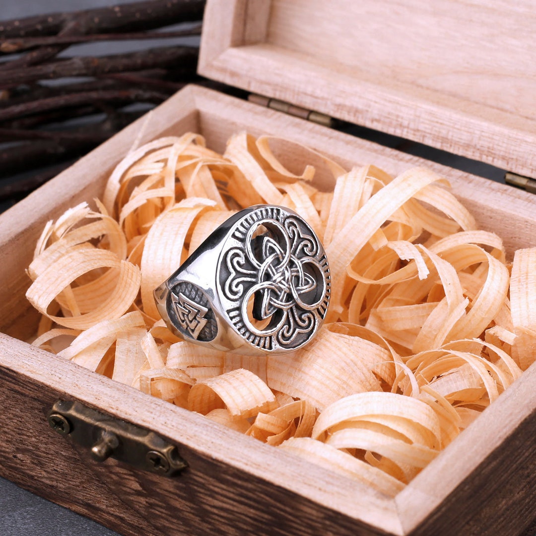 Viking Trinity Rune Ring Odin Valknut Amulet Gothic Vikings - Etsy