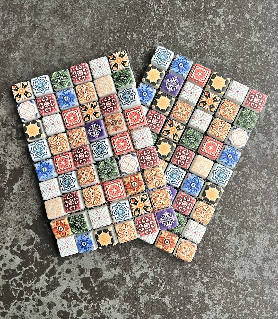 Glass Mosaic Tiles, Pattern Mix in Retro Style #MO83 - Etsy
