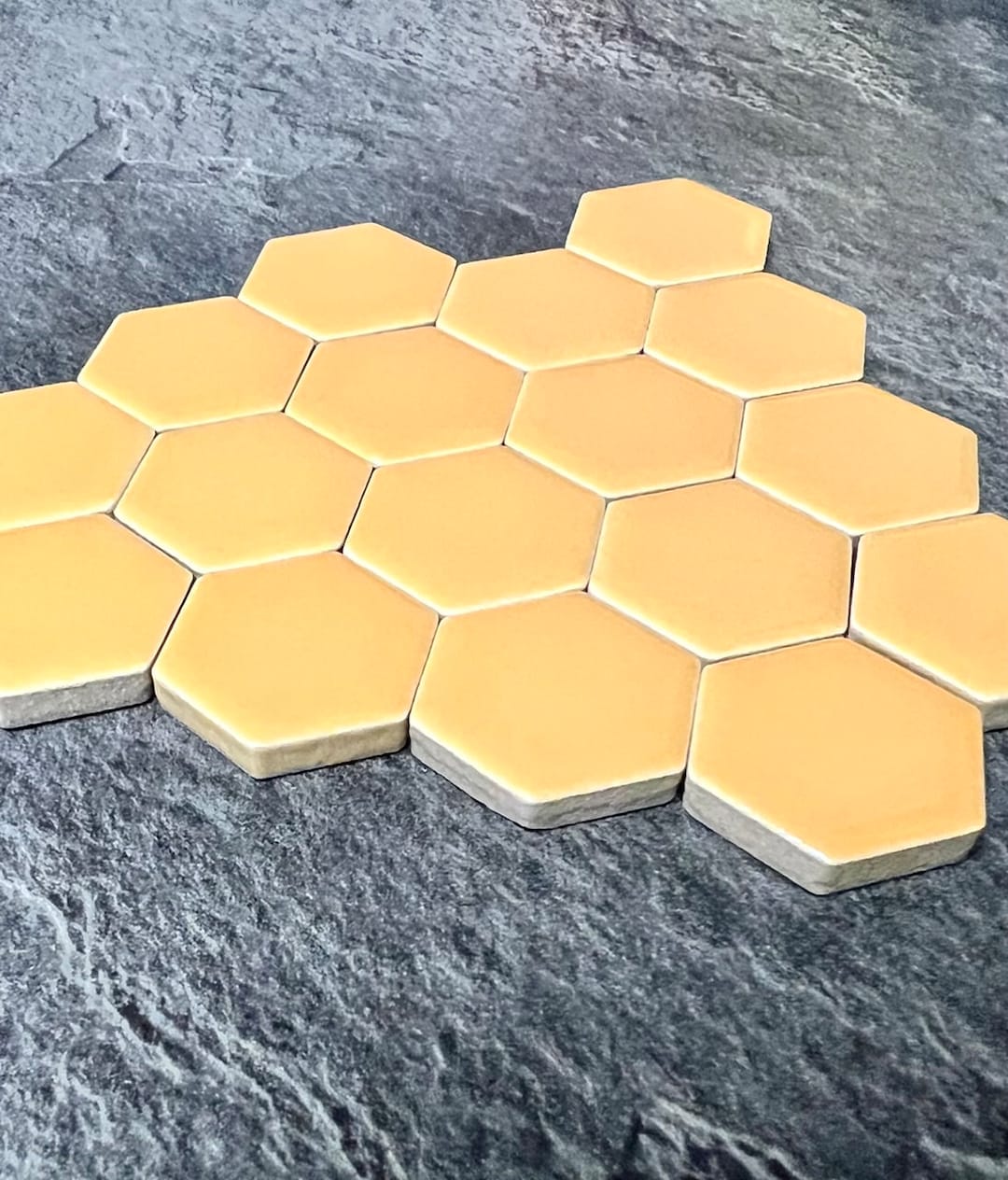 Hexagon-Mosaiksteine Keramik in gelb - Etsy.de