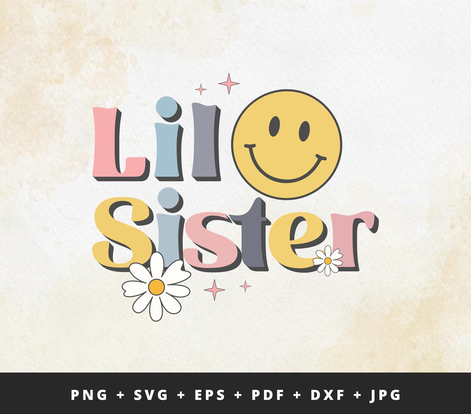 Lil Sister SVG/ PNG, Lil Sister SVG, Little Sister Shirt Svg, Kids Svg ...