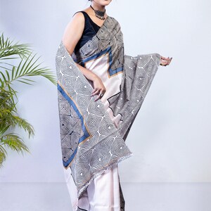 Classy Silver Grey Saree From Ramdhanu Ethnic - Etsy