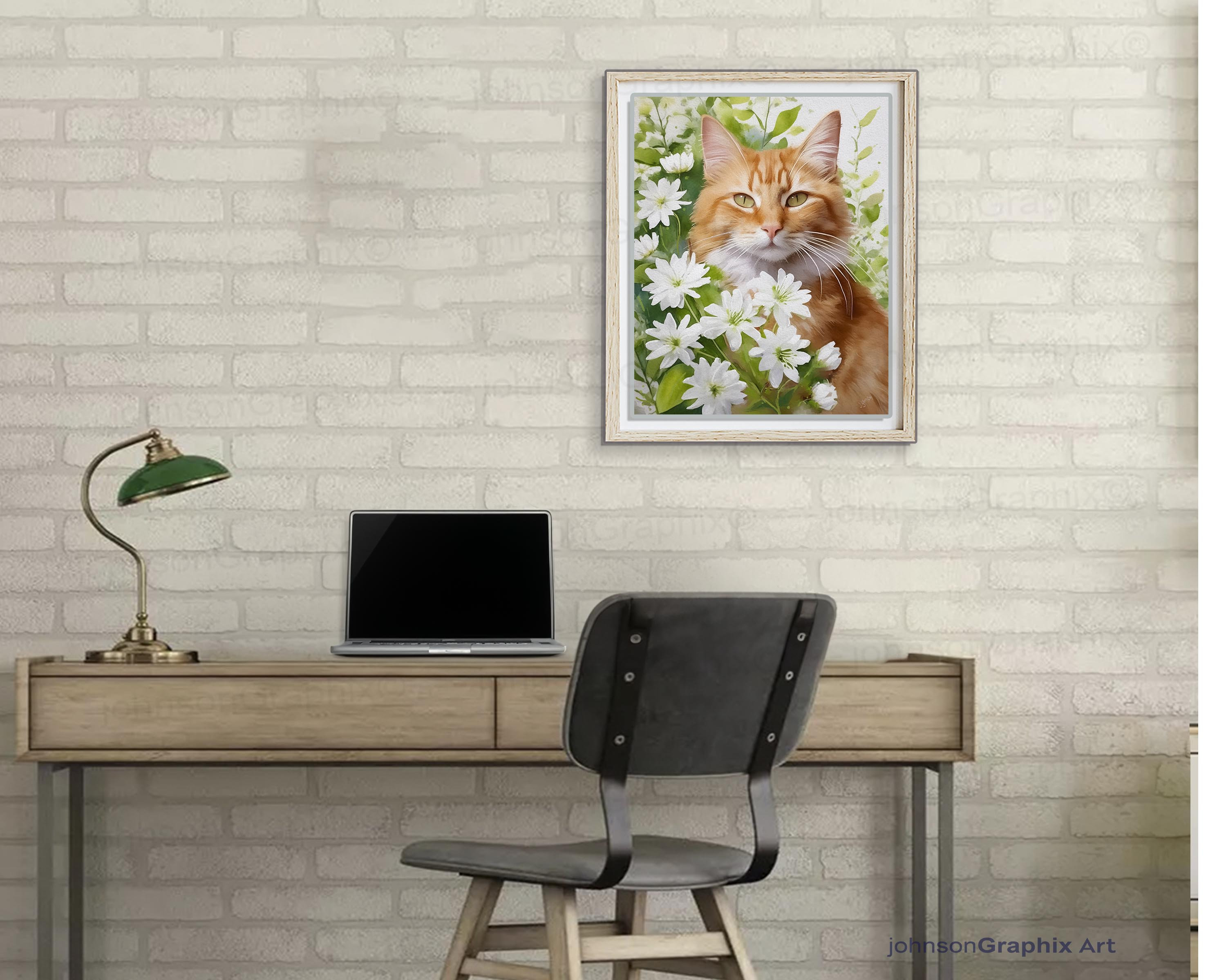 Ginger Cat Print, Tabby Cat Wall Art, Orange Tabby Cat, Persian Cat ...