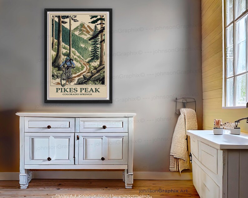 Pikes Peak Poster, Colorado Springs Travel Print, Pikes Peak Print ...