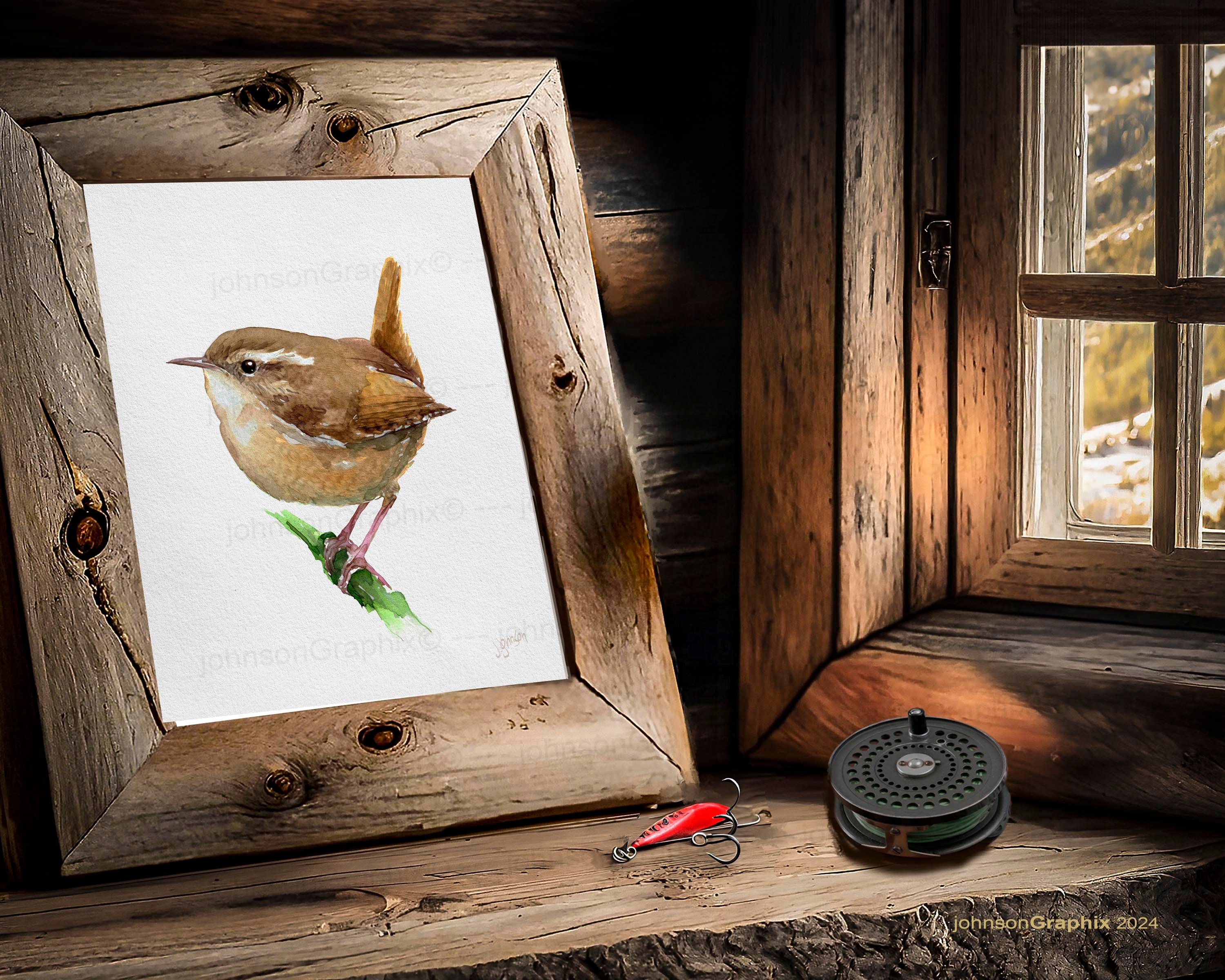 Carolina Wren Watercolor Painting: Wild Bird Art Print - Etsy