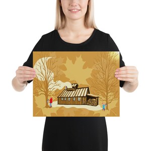 Maple Syrup Wall Art Print, Maple Sap Harvest Poster, Syrup Label Print ...