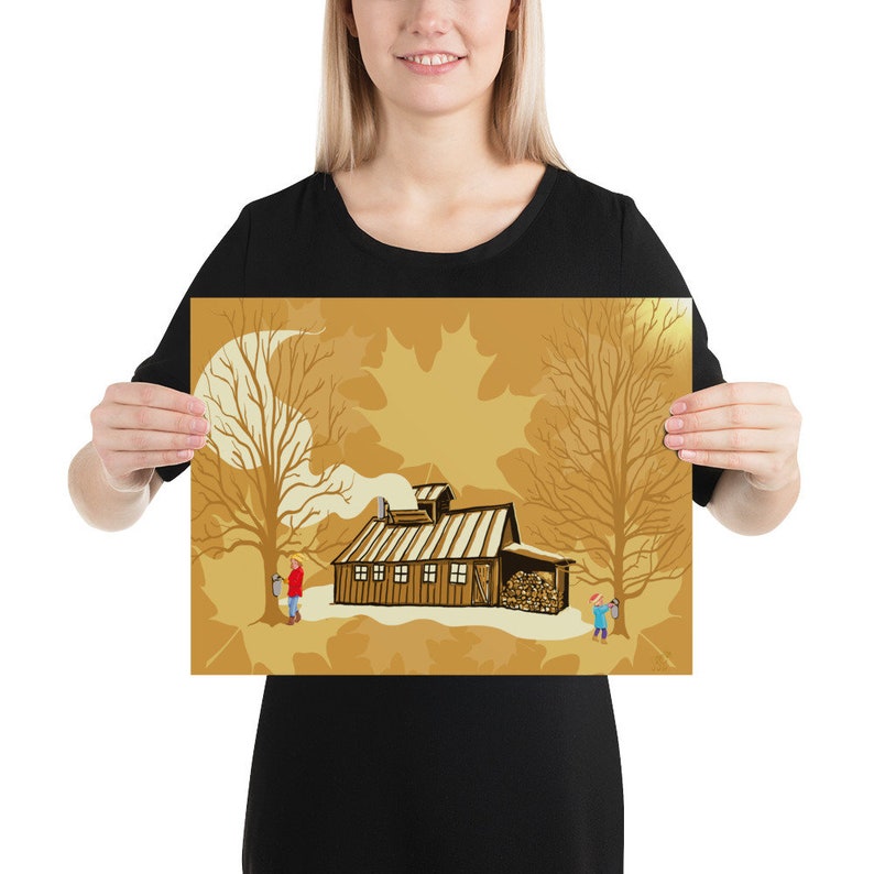 Maple Syrup Wall Art Print, Maple Sap Harvest Poster, Syrup Label Print ...