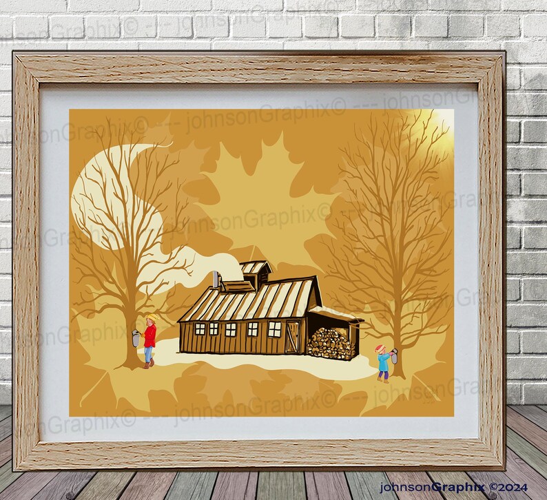 Maple Syrup Wall Art Print, Maple Sap Harvest Poster, Syrup Label Print ...