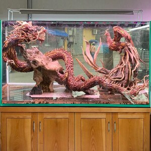 Driftwood Dragon Statue Sculpture Phoenix Statue Aquarium Aquascape ...