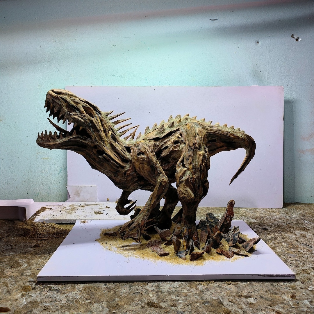 Tyrannosaurus Rex Fish Tank Drift Wood Aquarium Aquascape Rock ...