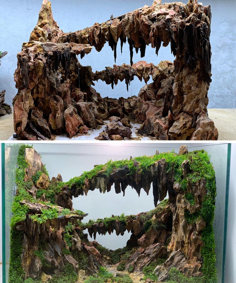 Dragon Stone Aquarium Aquascape Landscape Bonsai Fish Tank Decorations ...