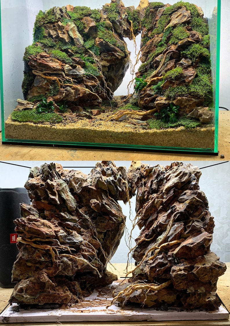 Dragon Stone Aquarium Aquascape Landscape Bonsai Fish Tank Decorations ...