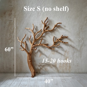 Tree Branch Coat Rack Wall Mount Natural Driftwood Branch Coat Hook ...